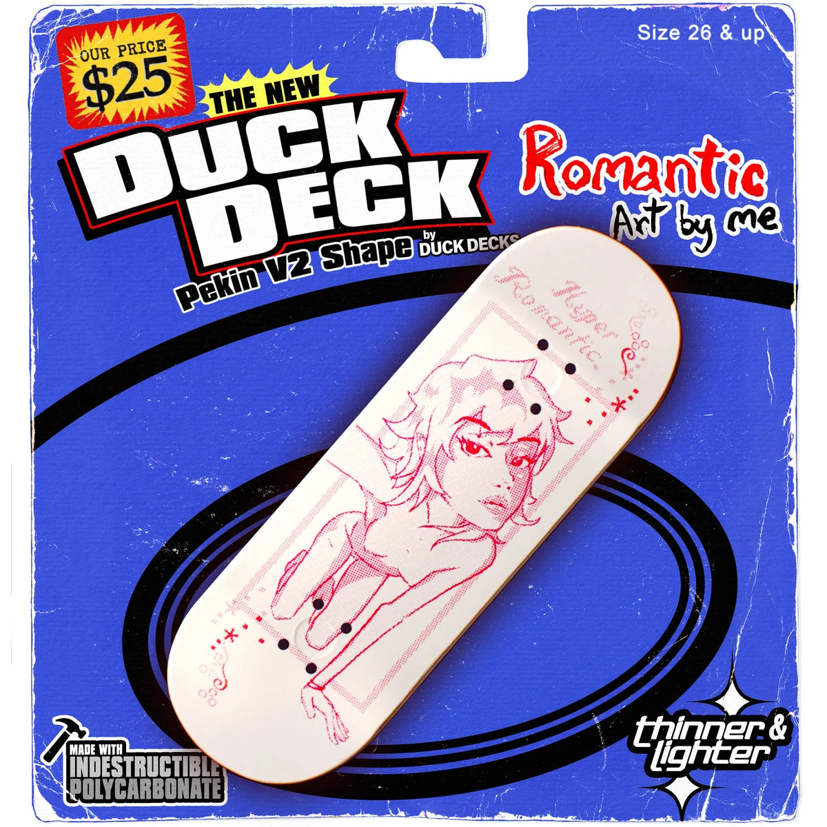 Duck Decks 34mm Hyper Romantic Graphic Poly Fingerboard – 6Skates